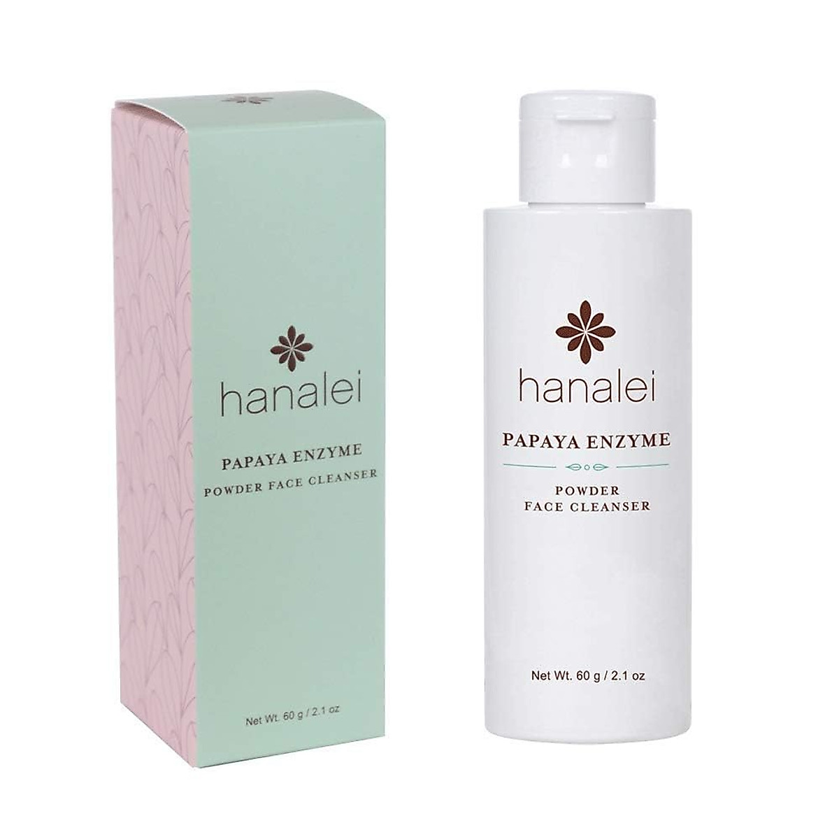 Hanalei Cruelty-Free and Paraben - Free Papaya Powder Face Cleanser, Gentle Everyday Cleansing, Non-Striping and Hydrating, All Skin Types, Full Size (60 g)