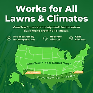 Growtrax Biodegradable Grass Seed Mat - 100 sqft Year Round Green - Grass Seed and for Lawns, Dog Patches & Shade - Just Roll, Water & Grow - No Fake or Artificial Grass