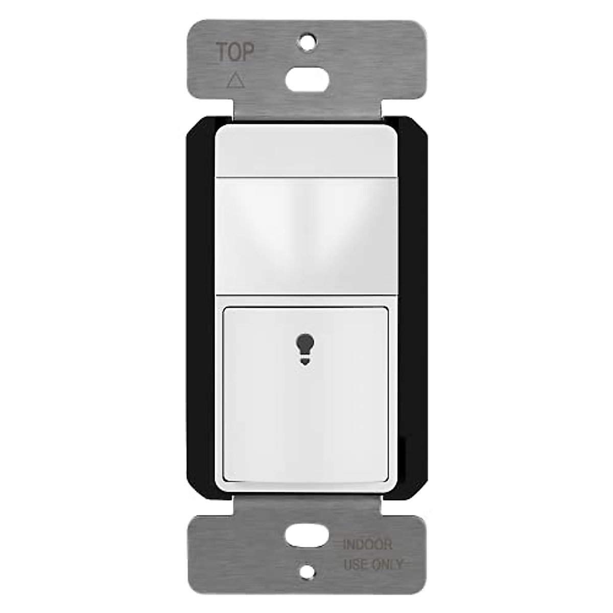 TOPGREENER Motion Sensor Switch, Ambient Light Level Detector, Neutral Required, 150W LED/CFL, Occupancy & Vacancy Modes, Single Pole (Not for 3-Way), TDOS5-M-W, White