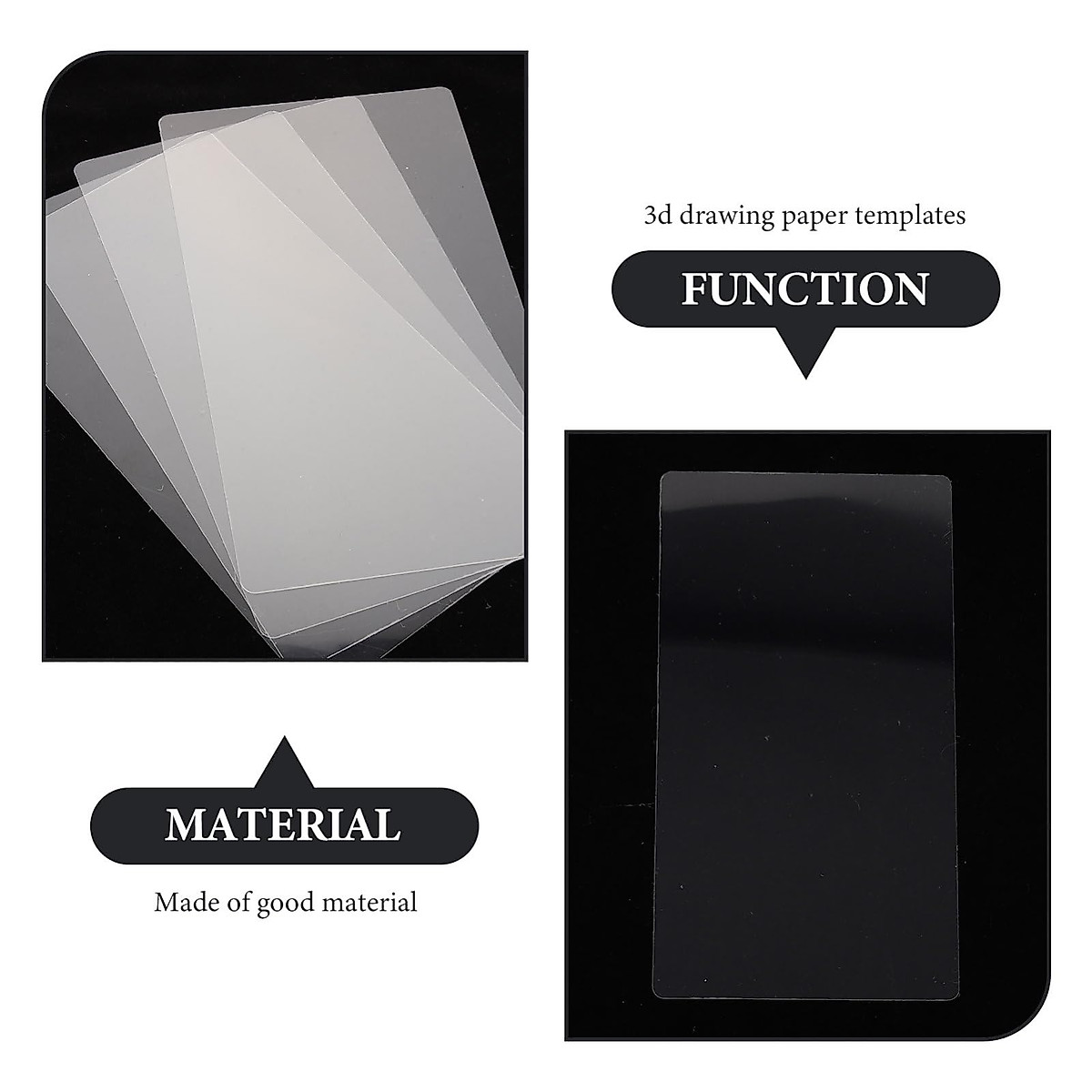 Mobestech 10pcs Board Pens Stencil 3D Pen Mat 3dpen Pad 3D Pen Drawing Mat 3D Drawing Paper Templates Album Copying Board Painting Pen Transparent Copy Board Child Cant See Thing