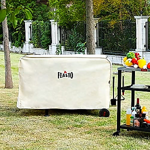 Outdoor Dining Cart Cover for Feasto Three-Shelf Movable Dining Cart Prep Table, Heavy Duty Waterproof Cover for Feasto Dining Cart, Beige (L50.4” x W23.6” x H28.7”)