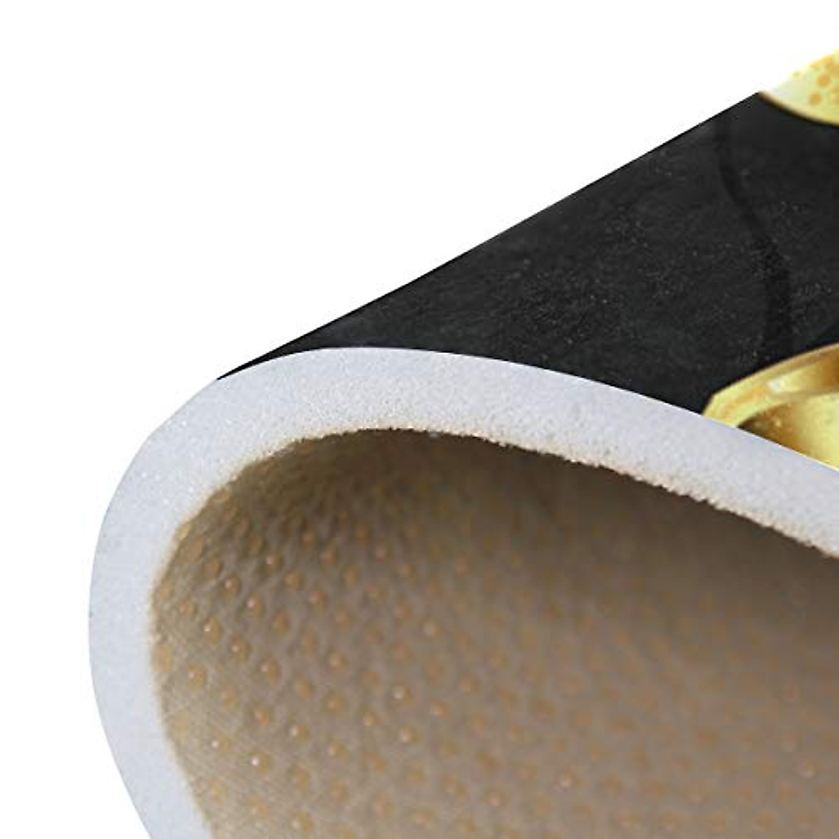 AGONA Gold White Butterflies Black Area Rug 5x7 Soft Large Area Rugs Indoor Modern Floor Carpet No-Shedding Non-Slip Rectangle Mat for Living Room Entryway Bedroom Kids Room