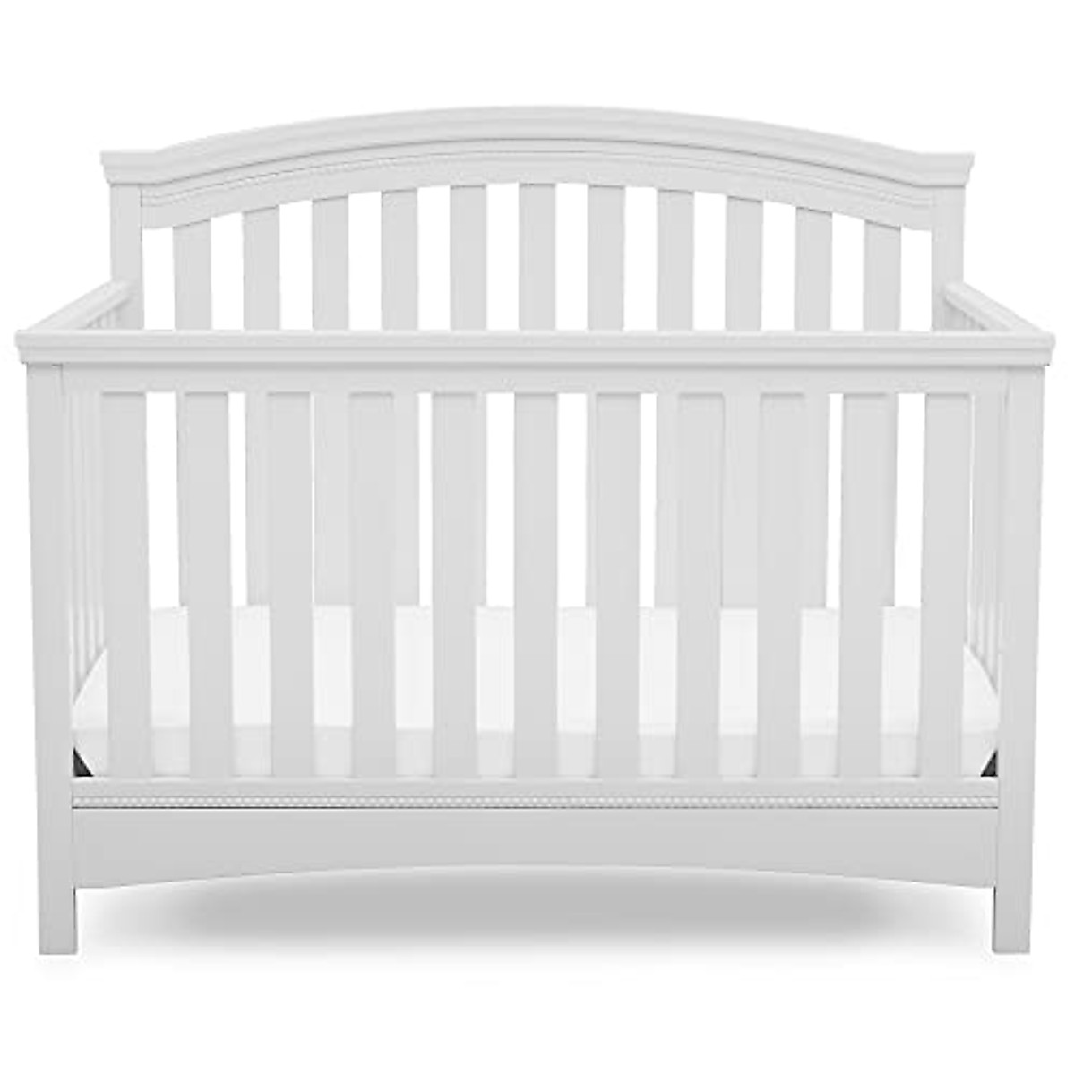 Delta Children Emerson 4-in-1 Convertible Crib - Greenguard Gold Certified, Bianca White