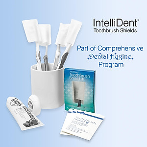 Intellident Toothbrush Shields - Pack of 3 Toothbrush Head Cover Caps - Breathable, Quick-Drying & Disposable - Perfect for Travel, Home & Office Use
