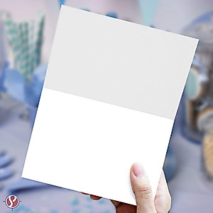 Baby Boy Blue Stork Thank You Greeting Cards, Baby Shower Greetings, Invitation Congratulations Celebration Celebratory Appreciation Gift Cards – 25 per Pack, Envelopes Included – 4.25" x 5.5"