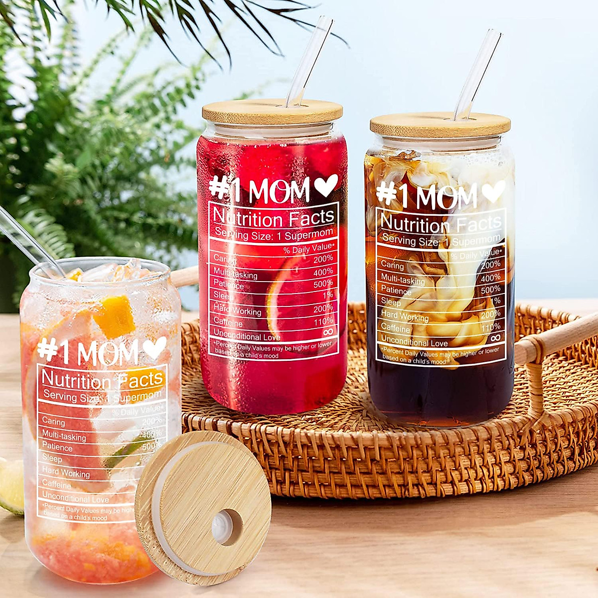 MAMAGIFTREE Gifts for Mom - Mom Birthday Gifts, Mothers Day Gifts for Mom, Mom Gifts from Daughter Son, 16 Oz Mom drinking glass