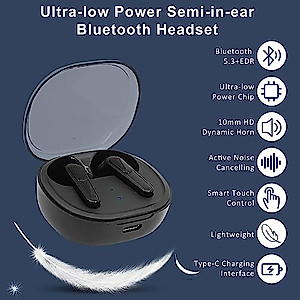 Pro30 TWS Earbuds Bluetooth 5.3 True Wireless Earphones, Built-in Microphone, IPX7 Waterproof, HD Physical Noise Cancellation Earphones with Hi-Fi Sound