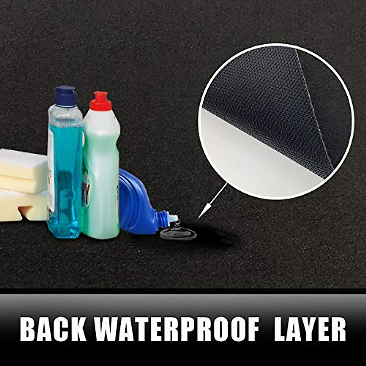 ITSOFT Under The Sink Mat, Premium Shelf Liner, Cabinet Liner, Waterproof Layer, Reusable, Washable 24 x 29 Inches