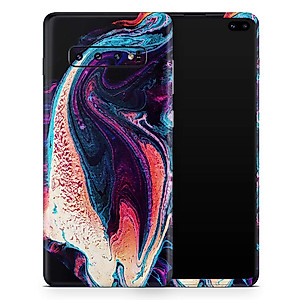 DesignSkinz Liquid Abstract Paint V38 Protective Vinyl Decal Wrap Skin Cover Compatible with The Samsung Galaxy S20 (Screen Trim & Back Glass Skin)