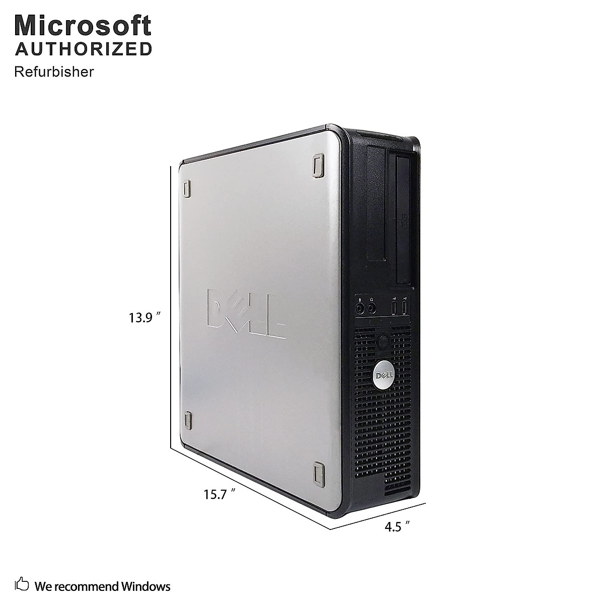 DELL OptiPlex, Intel Core 2 Duo 2.9GHz Processor, 4GB Memory, 160GB Hard Drive, DVD, Windows 10, WiFi (Renewed)']