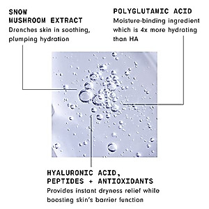 Versed Moisture Maker Hydrating Hyaluronic Serum - Lightweight Face Serum for Dry Skin, Moisturizing Polyglutamic Acid + Snow Mushroom Extract for Soothing, Plumping Hydration Day & Night (1oz)