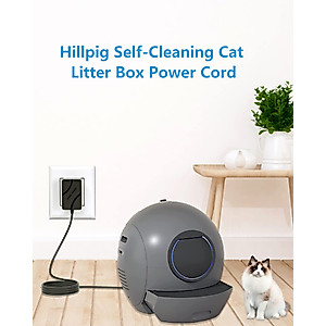 12V Power Cord for LitterMaid LM680C LM980 P-70016, Replacment for Hillpig Self-Cleaning Cat Litter Box Automatic Self-Cleaning Classic Replacement Power Supply