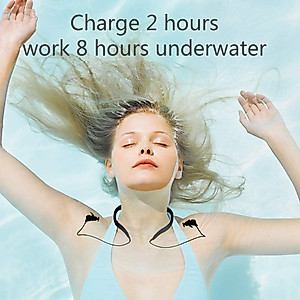 Waterproof MP3 Player for Swimming, Tayogo IPX8 8GB Underwater Headphones with Shuffle Feature, for Water Sports, Running, Diving-Black