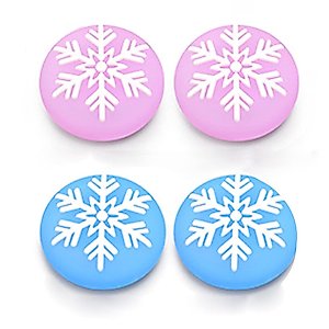 Analog Stick Joystick Rubber Silicone Cap Thumbstick Thumb Grip Cover Case Skin Joystick Grips for PS4 PS3 Xbox One Xbox 360 Controller (A# Pink-Blue)