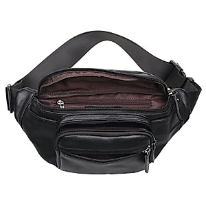 Polare Napa Leather Fanny Pack Waist Bag For Outdoor Travel Camping Cycling Running
