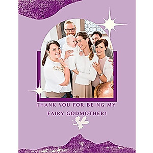 InnoBeta Godmother Gifts, Fairy Godmom Proposal Gift Bed Flannel Plush Blankets for Women, Friends, Sister, Aunt (50"x 65") for Birthday, Christmas, Mother's Day - Purple Heart