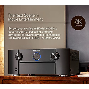 Marantz AVR SR7015-9.2 Channel Amplifier, 8K HDMI Upscaling, Auro 3D, IMAX Enhanced, Dolby Surround Sound, Alexa + HEOS Compatibility, Easy to Setup