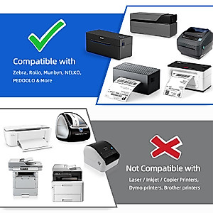 Printholic 12 Rolls 2" x 1" Direct Thermal Labels for Barcodes Postage Address Shipping Labels Compatible with Rollo & Zebra Desktop Printers Adhesive - 1300 Labels/Roll
