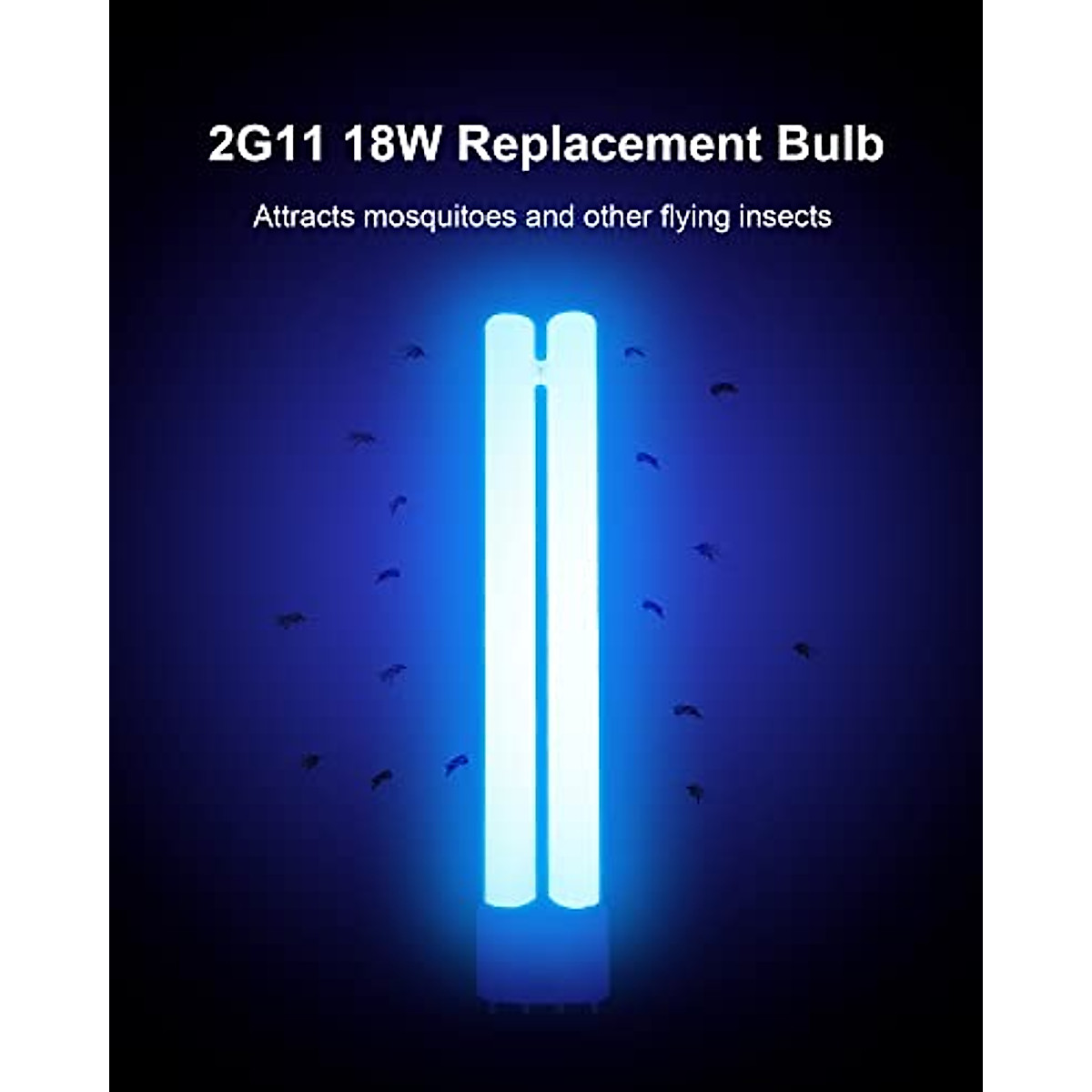 18W H-Shaped Bug Zapper Replacement Bulbs Compatible with 18W Indoor Outdoor Mosquito Lamps for Home with 4 Pin Base