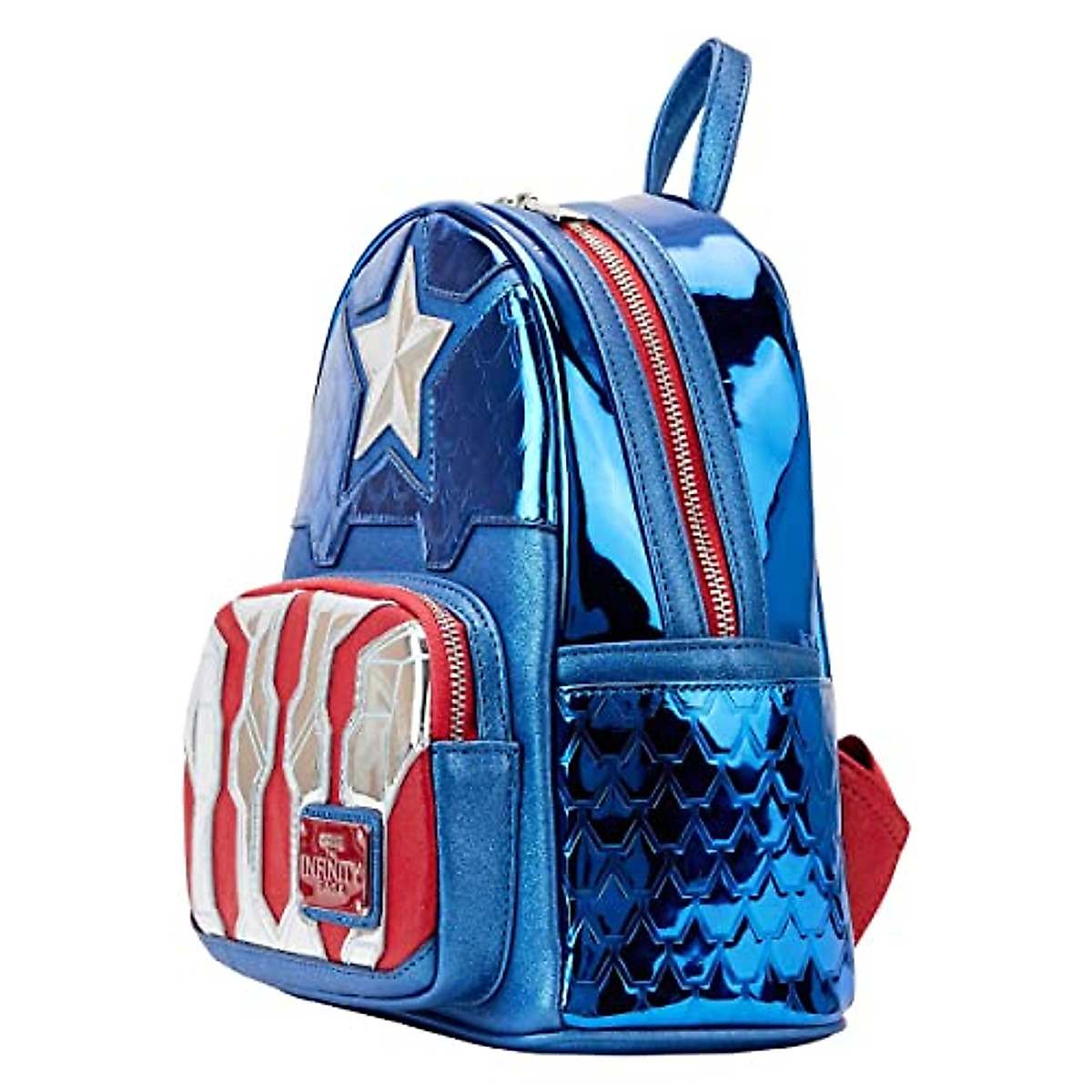 Loungefly Marvel Shine Captain America Double Strap Shoulder Bag