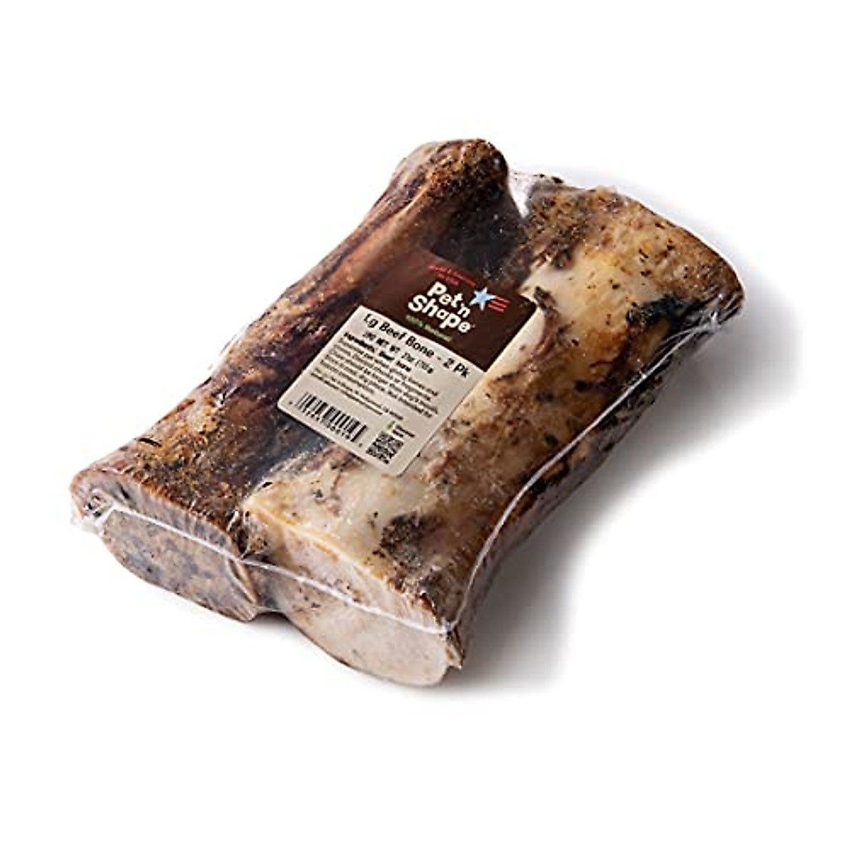 Pet 'n Shape Beef Bone Dog Treats - Made & Sourced in the USA Chewz - Large, 2 Count