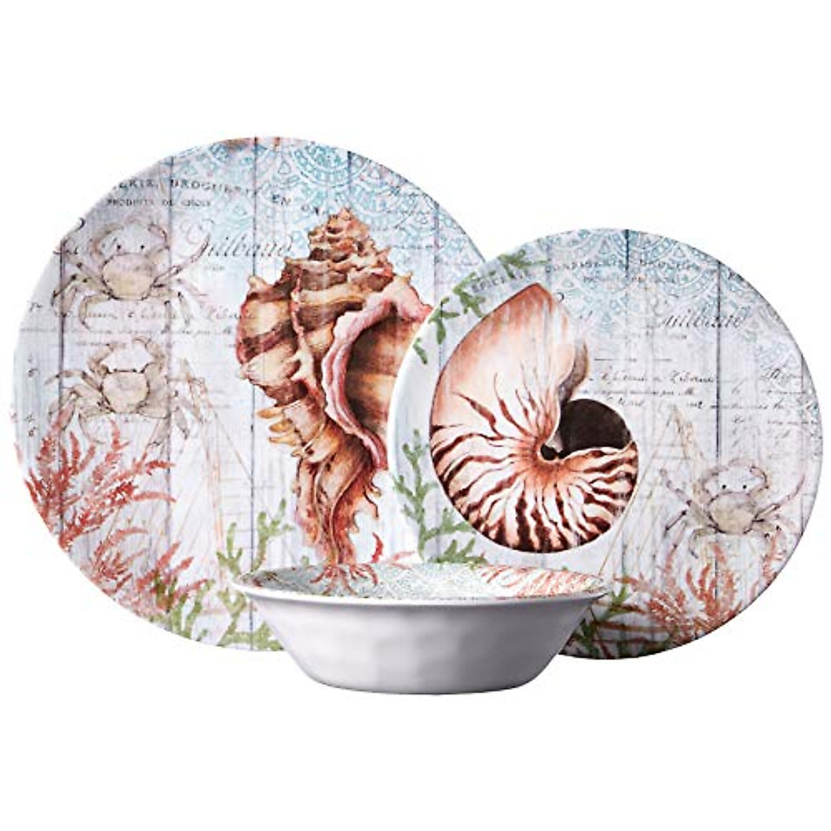 Certified International Sanibel Melamine 12 pc Dinnerware Set