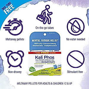 Boiron Kali Phosphoricum 30C Homeopathic Medicine for Headaches, Sleeplessness, Mental Fatigue, and Concentration Difficulties - 3 Count (240 Pellets)
