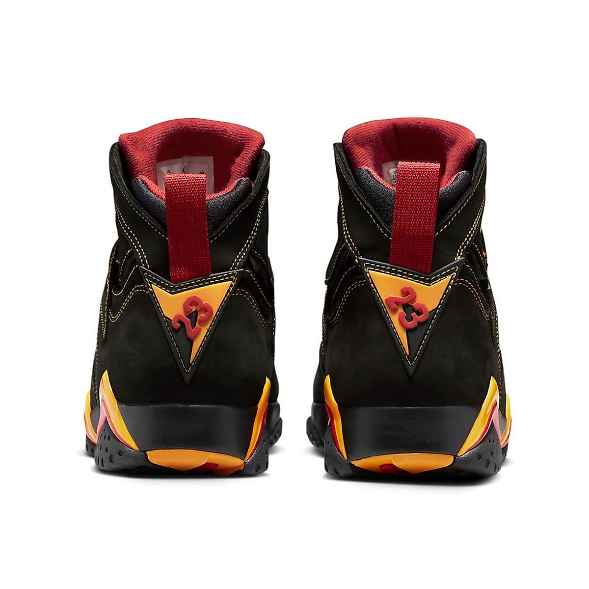Jordan Mens Air Jordan 7 Retro CU9307 081 Citrus 2022 - Size 9.5, Black/Citrus-varsity Red