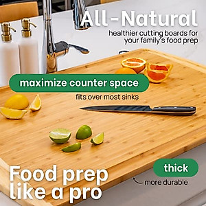 4XL Bamboo Extra Large Cutting Board for Kitchen 36 x 24 - Wood Countertop 24 x 36 Cutting Board - Wooden Extra Large Cutting Board 36 x 24 Butcher Block - Greener Chef