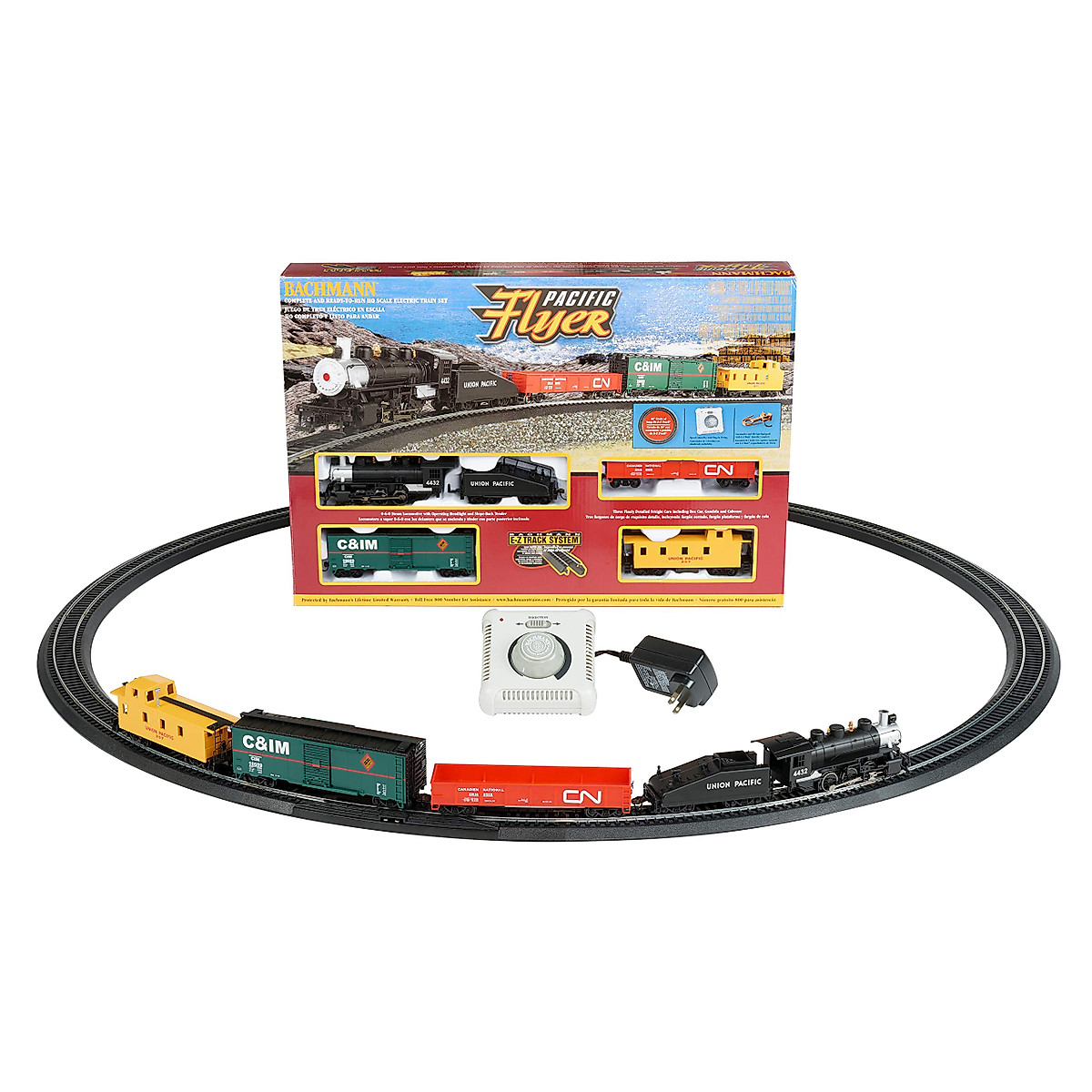 Bachmann Trains - Pacific Flyer Ready To Run Electric Train Set - HO Scale