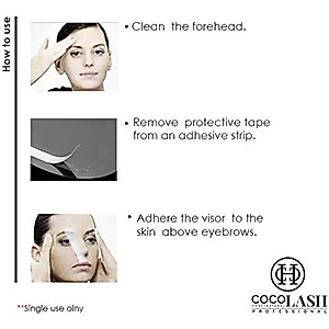COCO-HONEY (100 PCS) Cocohoney Face Film Cover Shields Visors, Disposable Face Shields for Hairspray Salon Supplies, Microblading, Permanent Makeup, Shower, and Eyebrows Eyelash Extensions Eye Eyelid