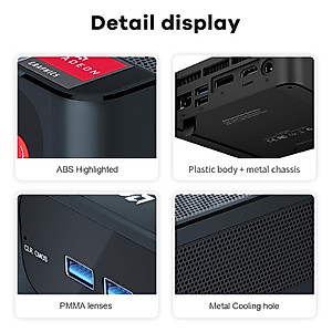 Beelink SER5 Mini PC, AMD Ryzen 5 5560U(up to 4.0GHz) 6C/12T,Mini Computer 8GB DDR4 RAM 256GB NVMe SSD,Triple Display,Wifi6/BT5.2/Gaming/Office/Home,Auto Power On