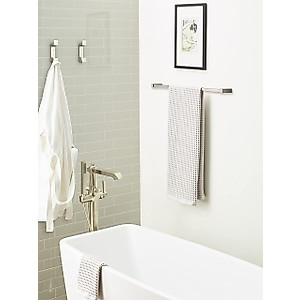 Amerock H37009G10 | Bray Double Prong Decorative Wall Hook | Satin Nickel Hook for Coats, Hats, Backpacks, Bags | Hooks for Bathroom, Bedroom, Closet, Entryway, Laundry Room, Office