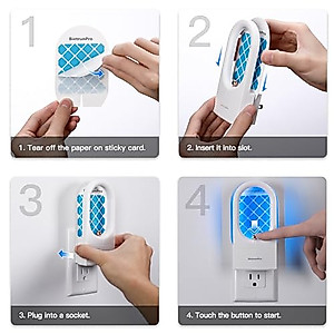 Fruit Fly Traps/Gnat Traps for Indoors(2 Devices+6 Refills), 2-in-1 UV＆Blue Light Plug-in Bug Trap, NAT Killer, Flying Insect Catcher Sticky Trap for Home House Fruit Flies, Moths, Mosquitoes, Fungus