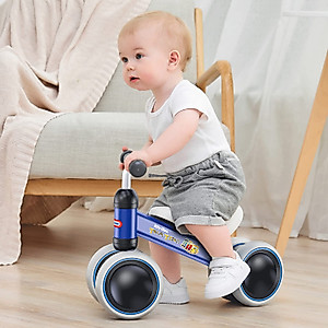 Little Tikes Baby Balance Bike 1 Year Old Boy Birthday Gifts Toddler Toys, Donico Uno All'inizio Gift for Boys Girls 10-24 Months Baby First Bike Indoor Outdoor Riding Toy, First Birthday Gifts (Blue)