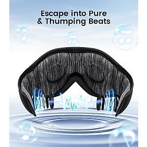 Boodlab Sleep Headphones Bluetooth Sleep Mask, 3D Sleep Eye Mask with Ultra-Thin HD Stereo Speakers Washable Adjustable for Sleeping Side Sleepers, Air Travel,Yoga,Meditation,Holiday Purple