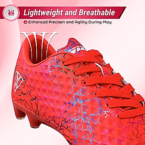 Vizari Zodiac Firm Ground Soccer Cleats for Boys and Girls | Lightweight & Durable Football Shoes with Molded TPU Outsole | Youth Cleats with Secure Lace-Up Closure for Maximum Traction & Performance