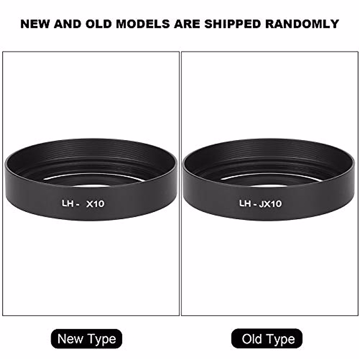 GOSHYDA Camera Lens Hood,Beautiful Appearance Hollow, Metal Compact Detachable, 52mm, with Centre Pinch Lens Cap, for Fuji X10/X20/X30(Black)