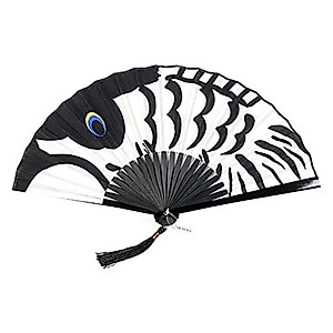 Folding Hand Fan Folding Fan Handheld Folded Fan Silk Folding Dance Fan Portable Vintage Lady Folding Fan Japanese Anime Cosplay Carp Fans Summer Bamboo Fan Foldable Fan Hand Held Fans