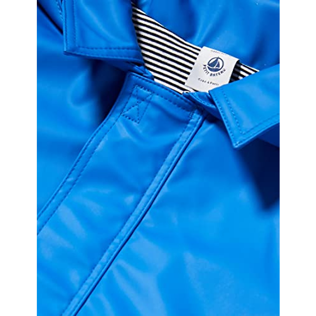 Petit Bateau Child's Hooded Rain Jacket, Blue