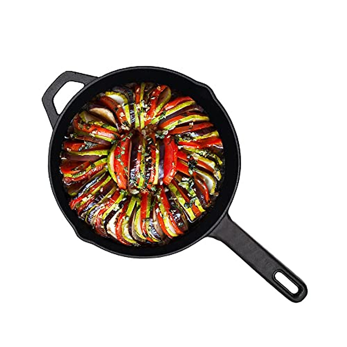 Megamaster 10-inch Round Pre-Seasoned Cast Iron Skillet Pan, Grill Accessory, Camping Cooking Accessory 630-0009P