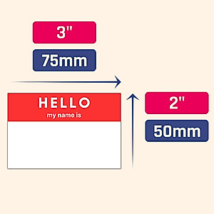 250 Pack Hello My Name Stickers - Vibrant Name Tags