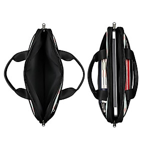 Round Flower Laptop Computer Bag Waterproof Shoulder Messenger Bag 13-15 inch Durable Laptop Tote Bag with Shoulder Strap Handle Lightweight Crossbody Briefcase