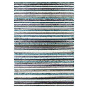 Couristan Cape Brockton Indoor/Outdoor Area Rug, 5'3" x 7'6", Cobalt Blue-Teal