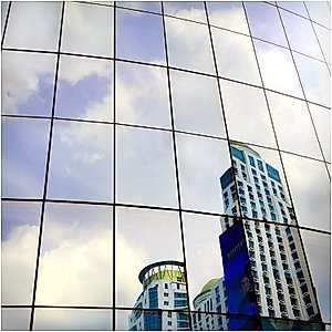 BDF S05 Window Film Daytime Privacy and Heat Control Mirror Silver 5 (Very Dark) - 24in X 16ft