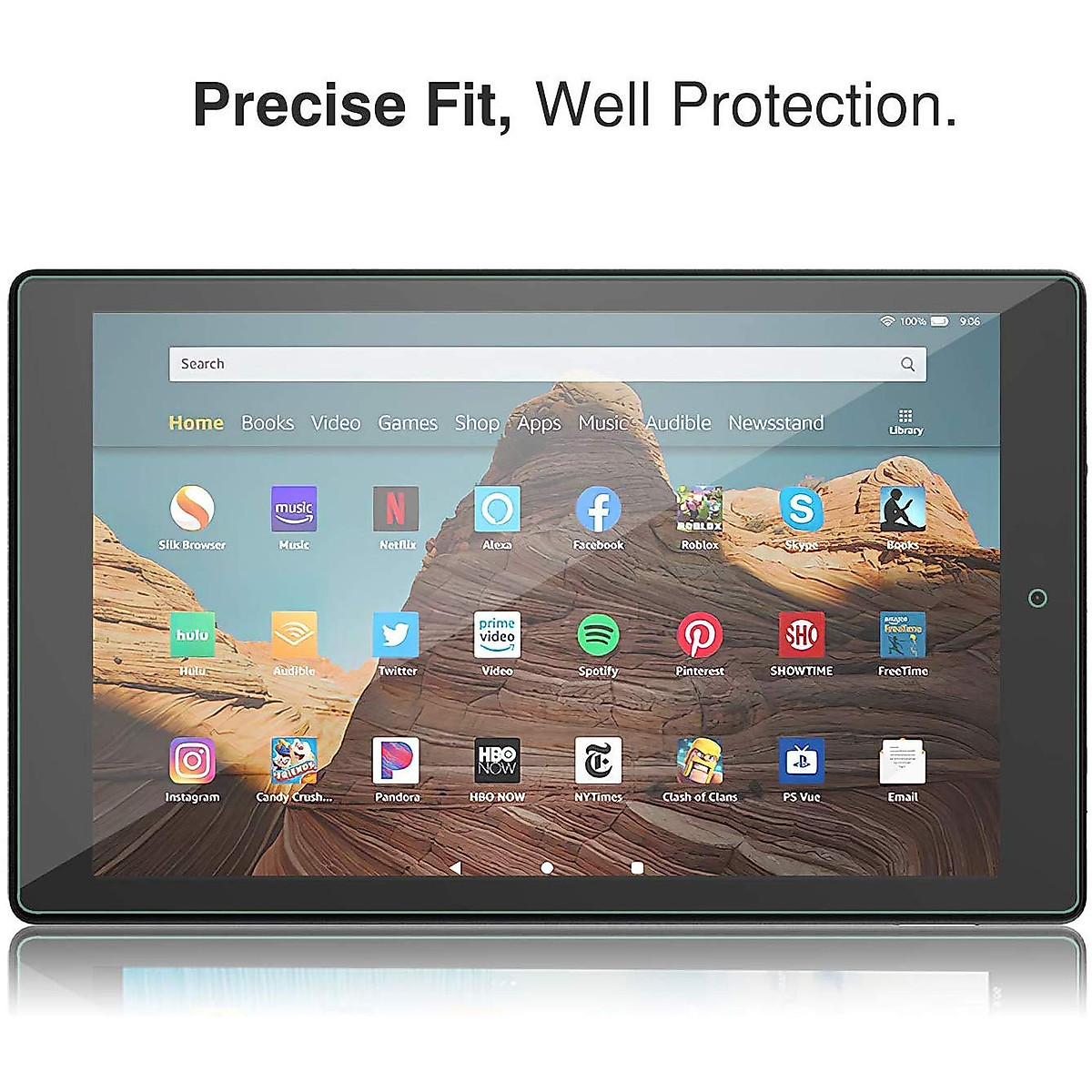 (3 Pack) TiKeDa Screen Protector for Amazon Fire HD 10 2019 Tablet 10.1 inch (9th and 7th Generation, 2019 and 2017 Release) Tempered Glass Screen Protector Not fit Fire HD 10 2021 Version