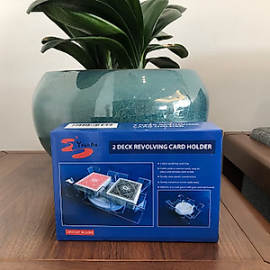 Yuanhe 2 Deck Rotating-Revolving Playing Card Tray, Card Holder