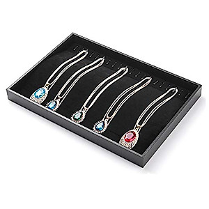 Stratalife Necklace Organzier Stackable Jewelry Organizer Drawer Jewelry Tray Velvet Jewelry Display for Selling Drawer Storage Gifts for Women (Necklace)