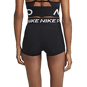 Nike Women's Pro 365 3in Shorts, Black/White, Large