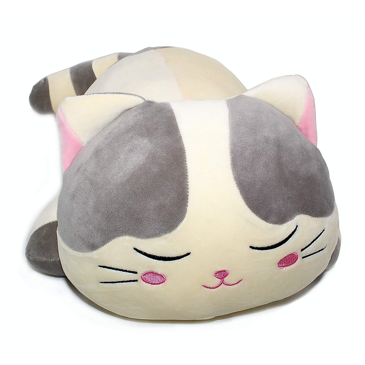 Vintoys Very Soft Cat Big Hugging Pillow Plush Kitten Kitty Stuffed Animals Gray 23.5"